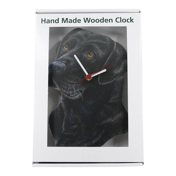 Black Labrador Wall Clock | Gift Present | Handmade In UK