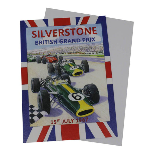 British Grand Prix Racing Car Birthday Fathers Day All Occasions Card