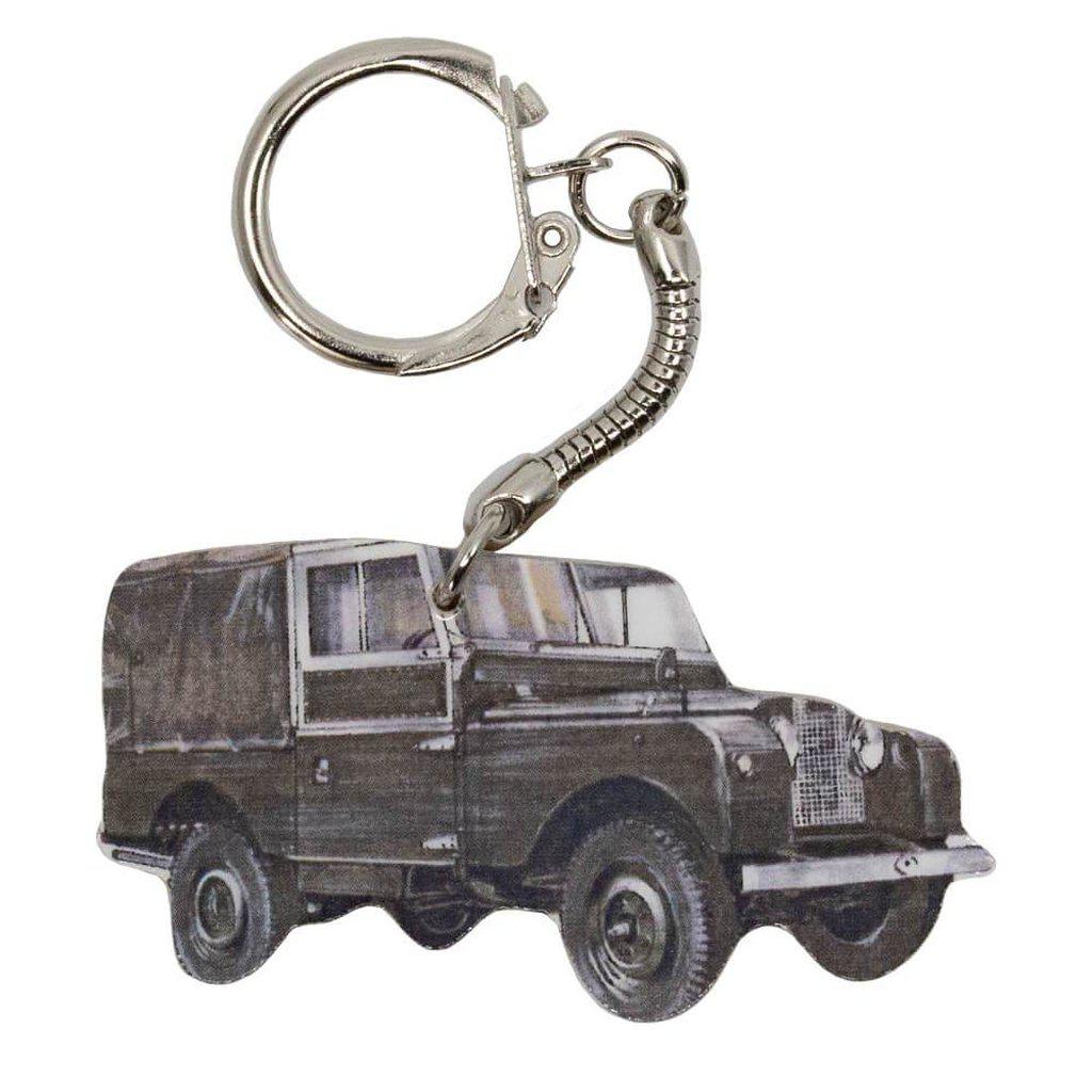 Land Rover Series 1 Keyring With Chrome Keychain | FREE UK Delivery