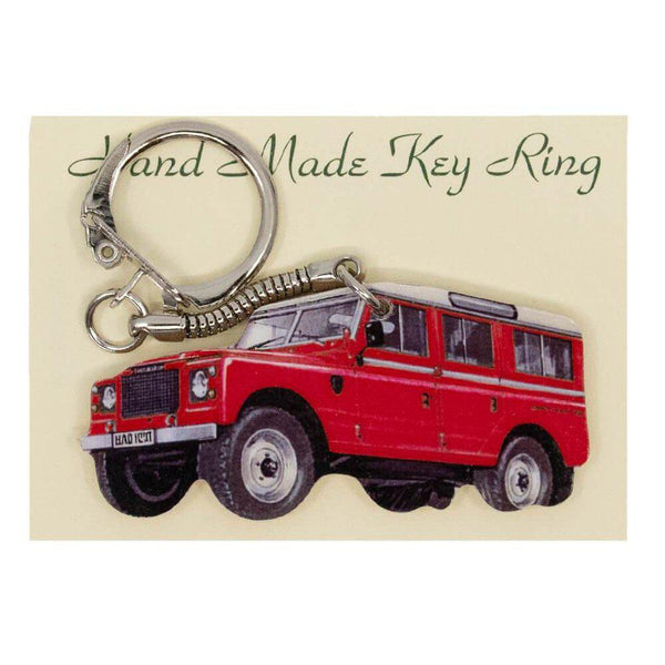 Land Rover Series 3 Keyring With Chrome Keychain | FREE UK Delivery