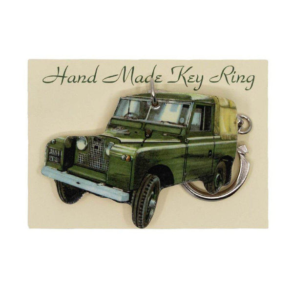 Land Rover Series 2 Keyring With Chrome Keychain | FREE UK Delivery