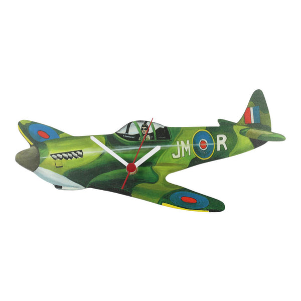 Spitfire Wall Clock | RAF & Aeroplane Gifts | Handmade In UK