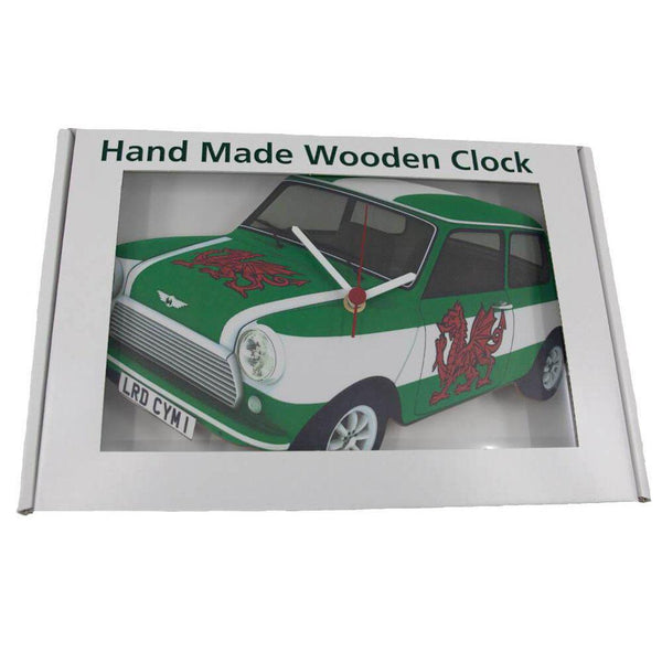 Classic Welsh Dragon Mini Cooper Wall Clock | FREE UK Delivery